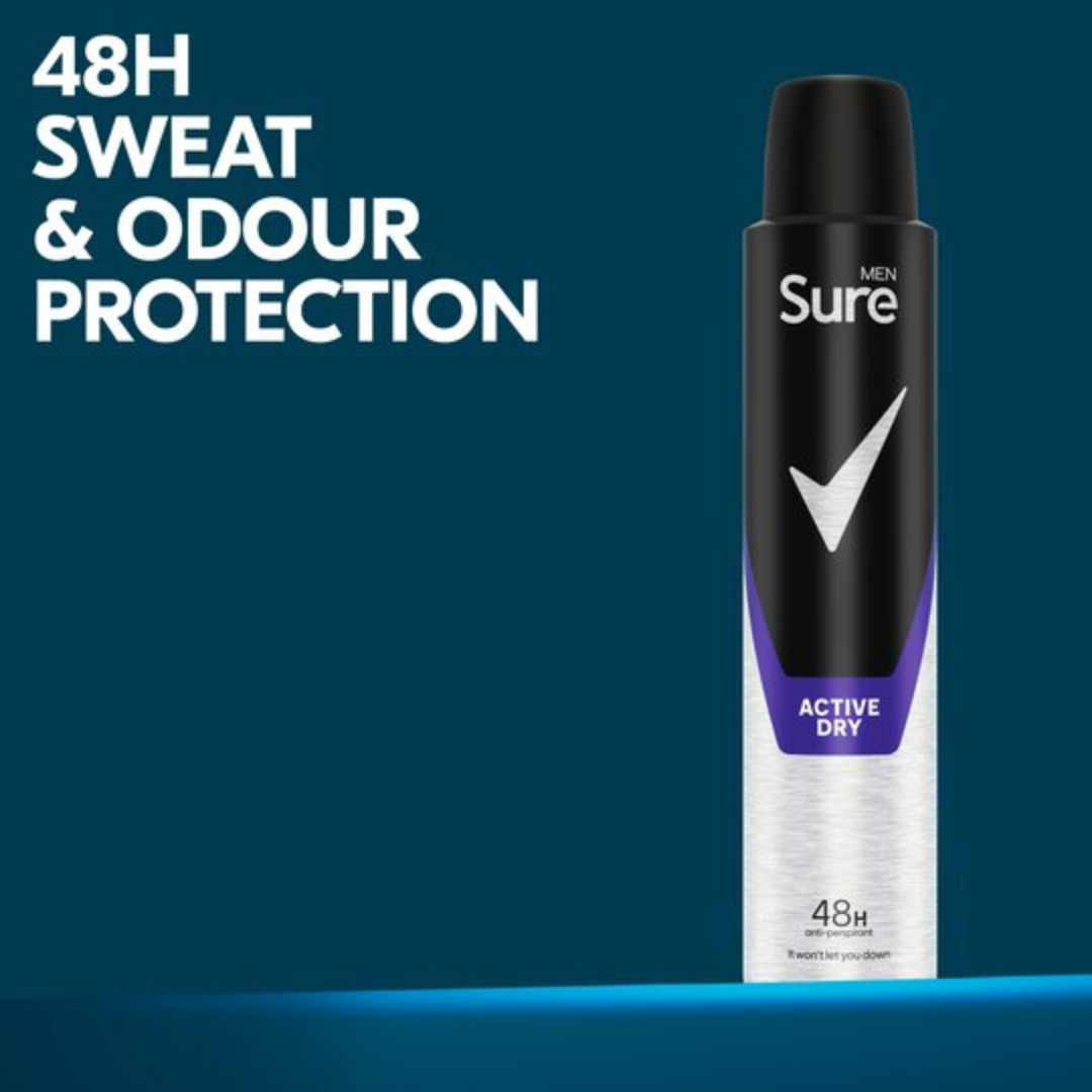 Buy Sure Men Active Dry Body Spray 150ml Price in Pakistan– Raim.pk