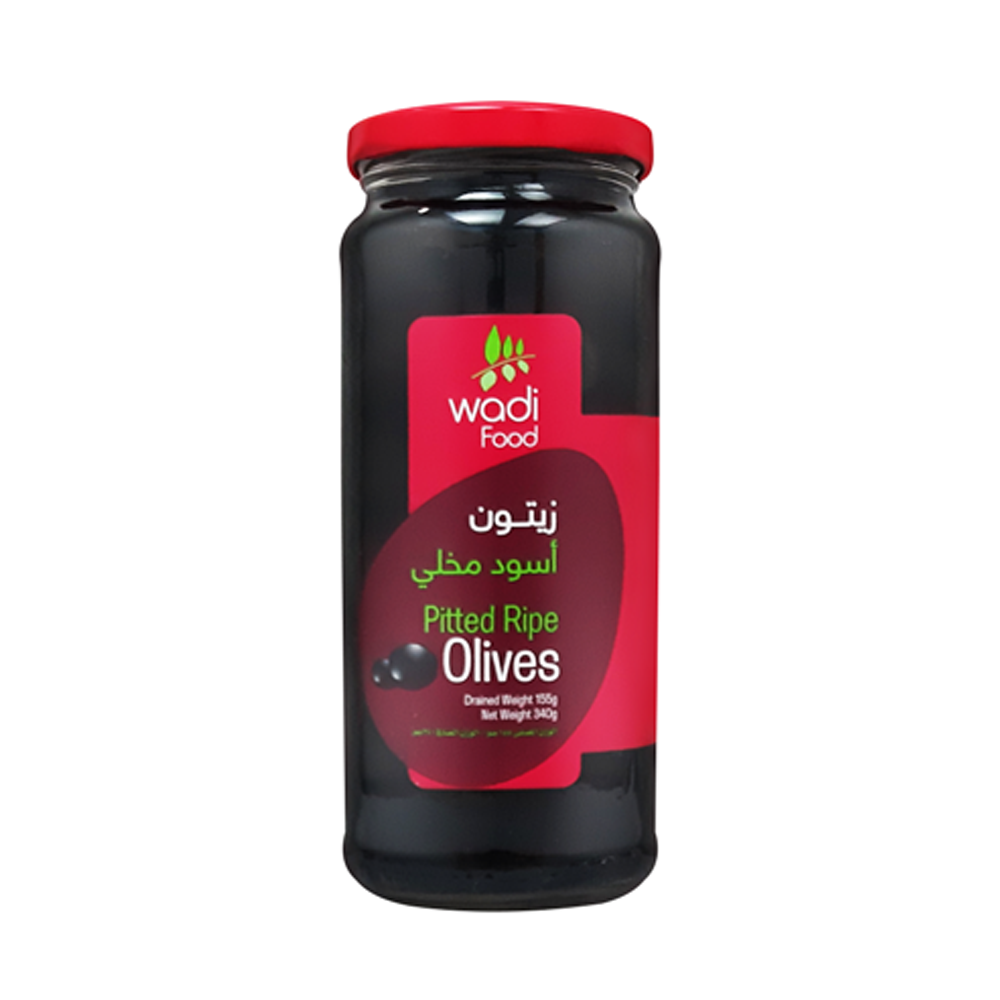 Buy Wadi Food Pitted Black Olive 340g in Pakistan– Raim.pk